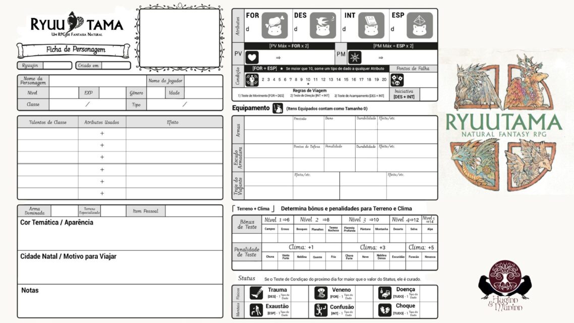 Ryuutama: Um RPG de Fantasia Natural que você deveria jogar! - Nuckturp
